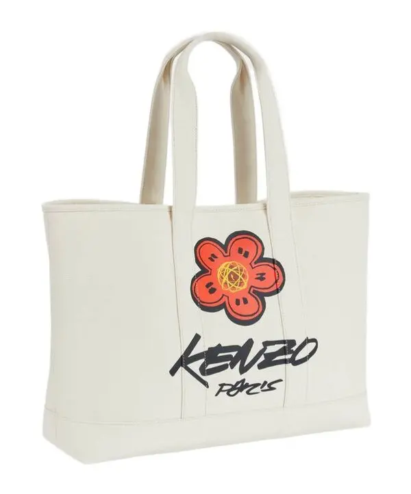 Kenzo X Futura 2000 Canvas Tote Bag - Ecru