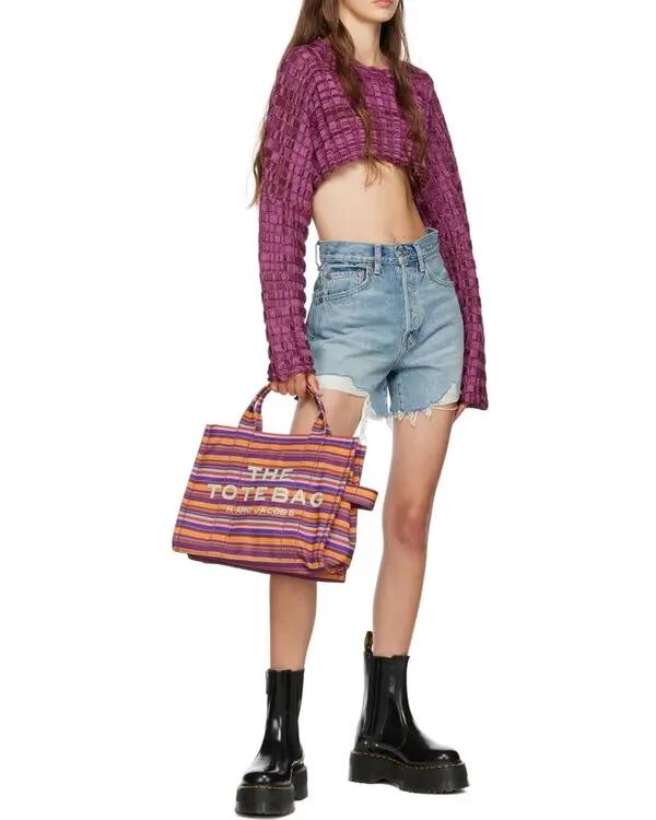 Marc Jacobs Striped Tote Bag - Purple