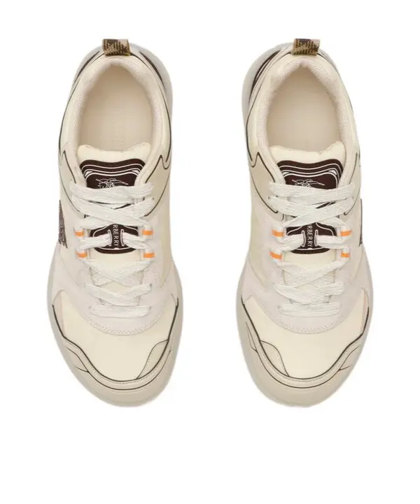 Burberry Ekd Low-top Sneakers - Ceramic White