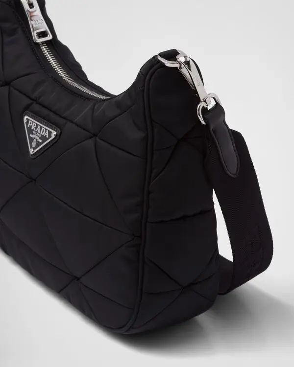 Prada Quilted Logo Shoulder Bag - Black