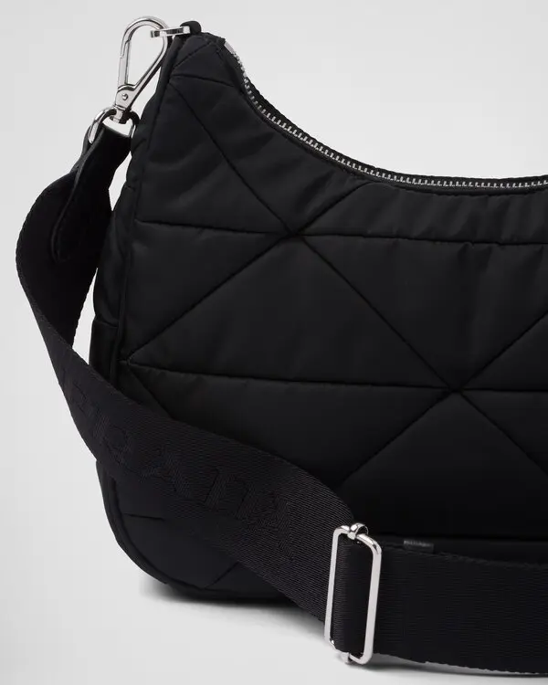 Prada Quilted Logo Shoulder Bag - Black