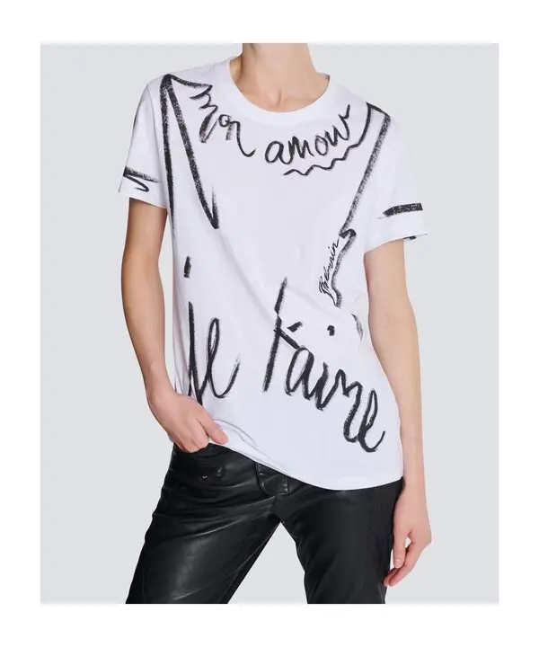 Balmain Je T'aime" Print Short-sleeved T-shirt