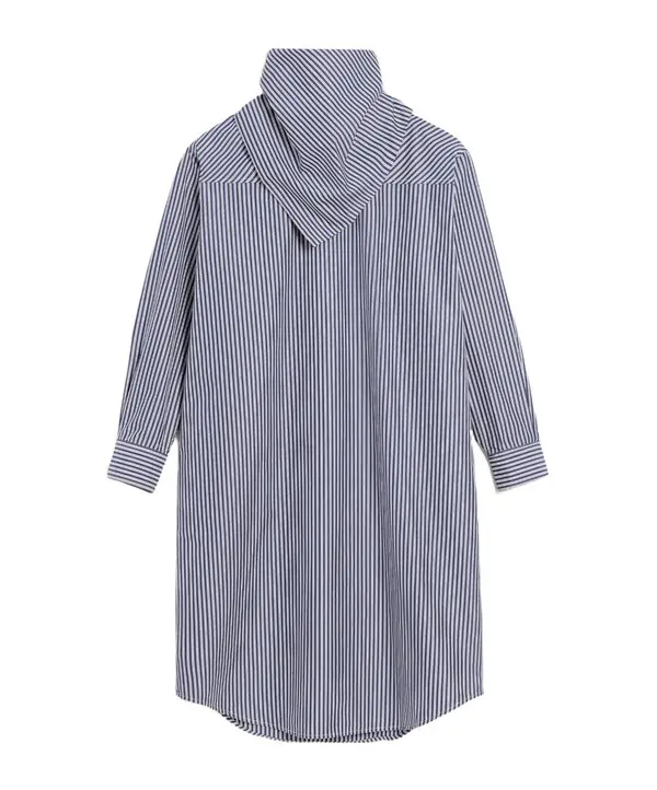 AMI Paris Striped Bandana-collar Shirt - Gray