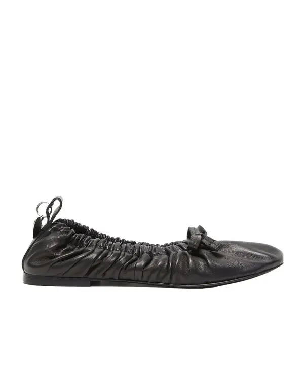 Acne Studios Leather Ballerina Flats - Black