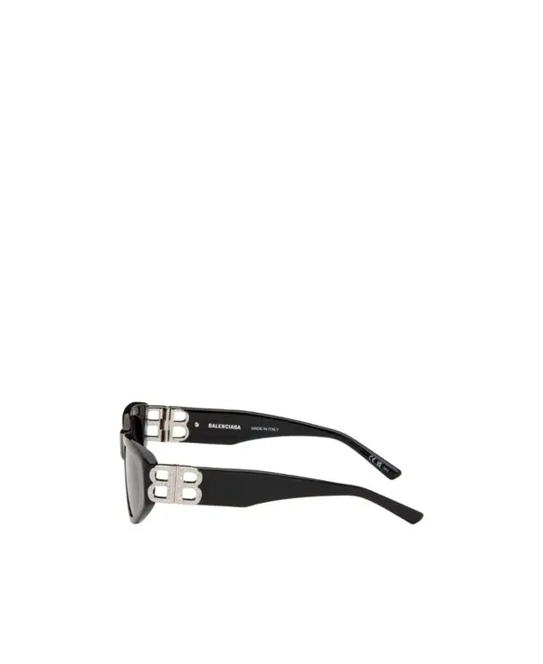 Balenciaga Rectangular Frame Sunglasses With Crystal Logo Hardware