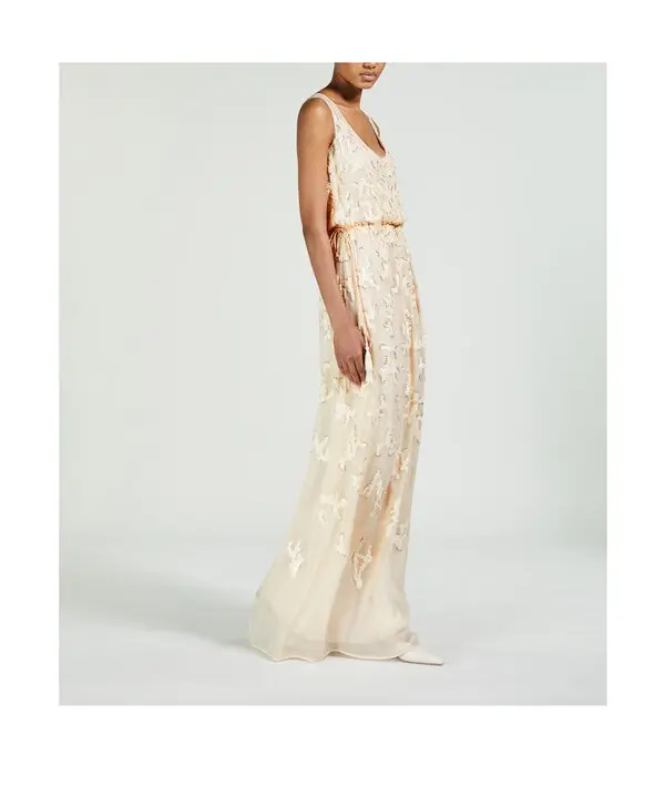 Max Mara Embellished Maxi Dress - Pink