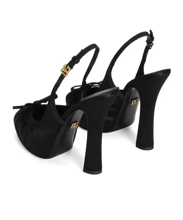 Dolce & Gabbana Satin Bow Detail Pumps - Black