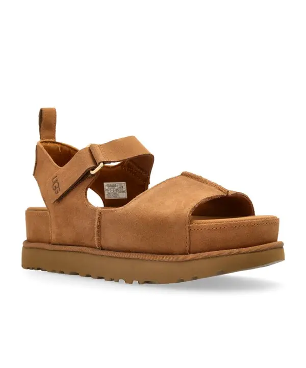 UGG Goldenstar Sandals With Adjustable Ankle Strap - Maroon