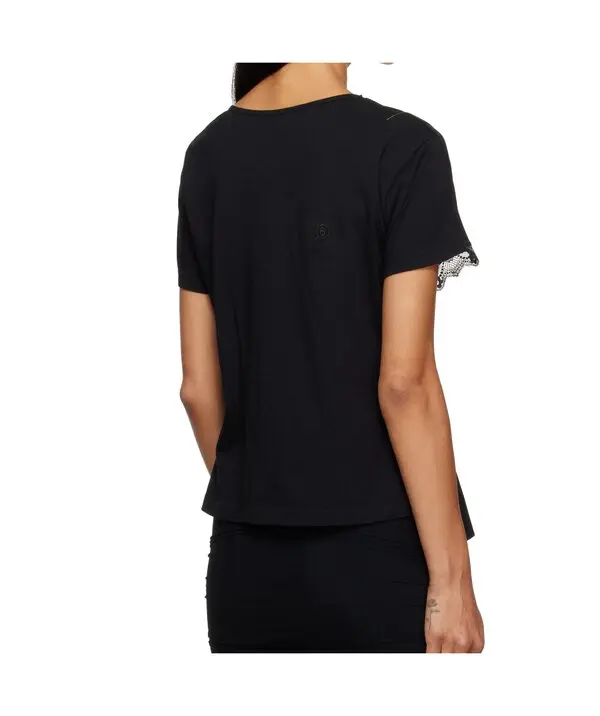 MAISON MARGIELA Lace Trimmed Brocade Top