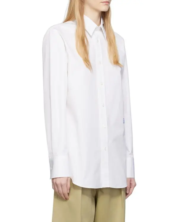 Burberry Logo Embroidered Button-up Shirt