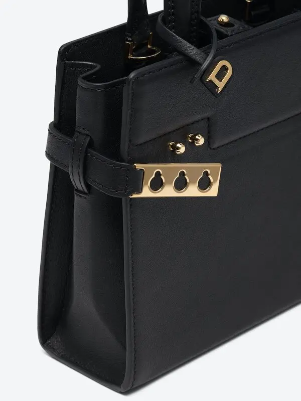 Delvaux Adjustable Shoulder Strap Cross-body Bag - Black