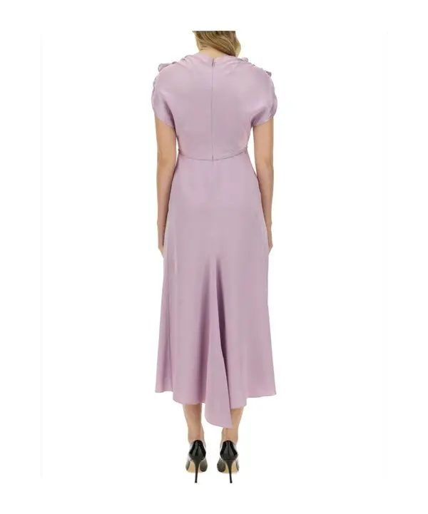 Victoria Beckham Plunge V-neck Satin Midi Dress