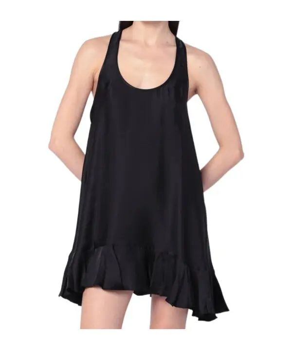 ANINE BING Sleeveless U-neck Dress With Pleated Detailing