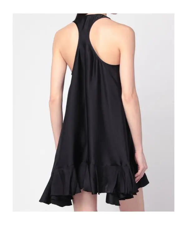 ANINE BING Sleeveless U-neck Dress With Pleated Detailing