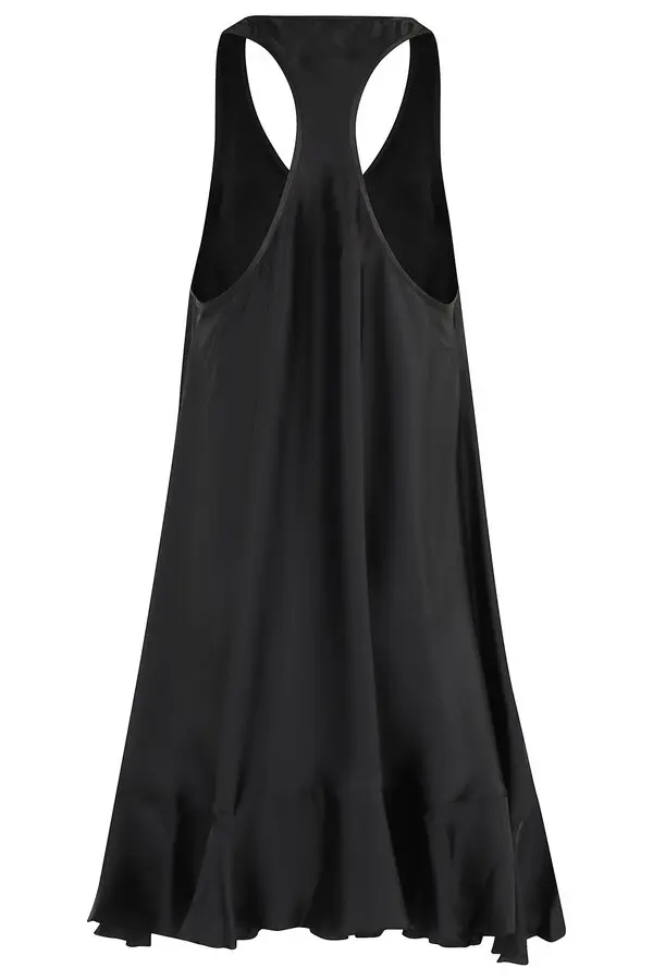 ANINE BING Sleeveless U-neck Dress With Pleated Detailing