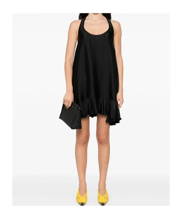 ANINE BING Sleeveless U-neck Dress With Pleated Detailing