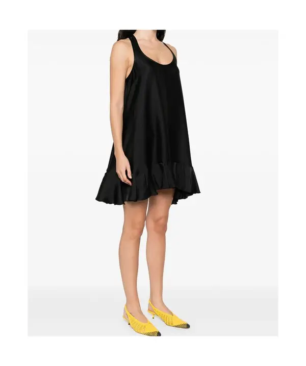 ANINE BING Sleeveless U-neck Dress With Pleated Detailing