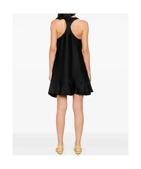 ANINE BING Sleeveless U-neck Dress With Pleated Detailing