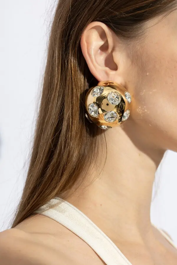 Jacquemus Rond Carré Embellished Earrings - Gold