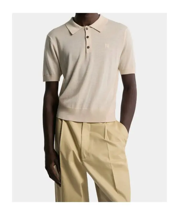 Dsquared2 Short Sleeve Knit Polo Shirt - Light Brown