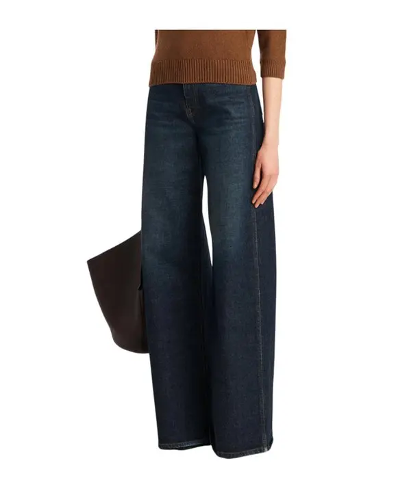 Khaite Dane High-waisted Wide-leg Jeans - Blue