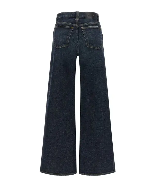Khaite Dane High-waisted Wide-leg Jeans - Grey