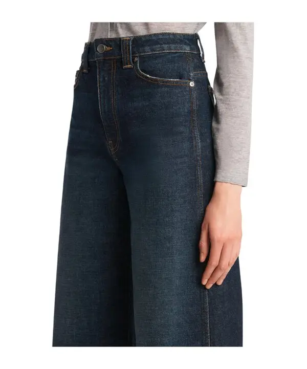 Khaite Dane High-waisted Wide-leg Jeans - Grey