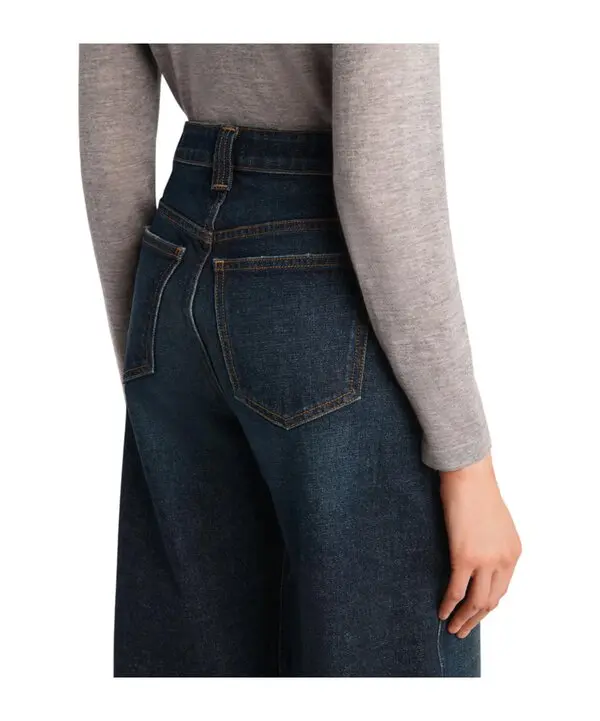 Khaite Dane High-waisted Wide-leg Jeans - Grey