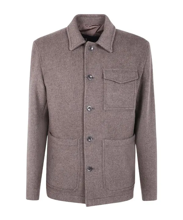 Herno Button-fastening Patch-pocket Jacket - Gray
