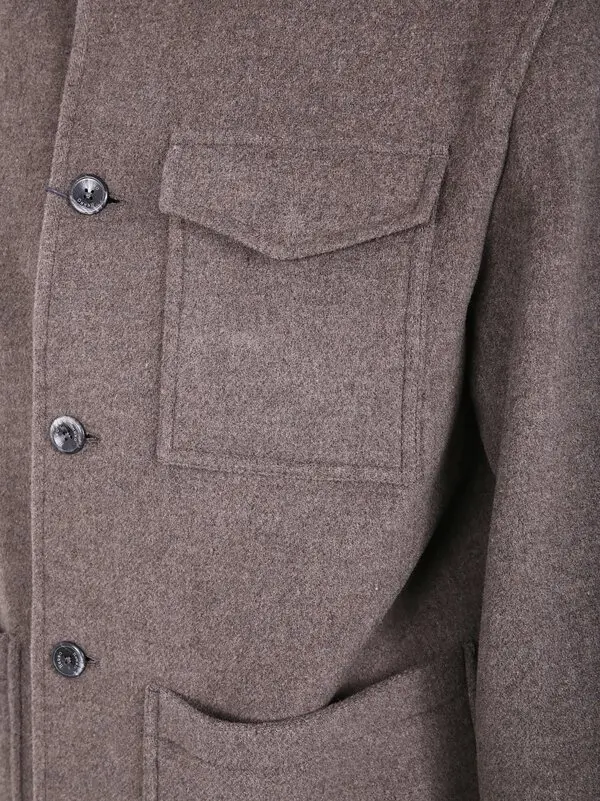 Herno Button-fastening Patch-pocket Jacket - Gray