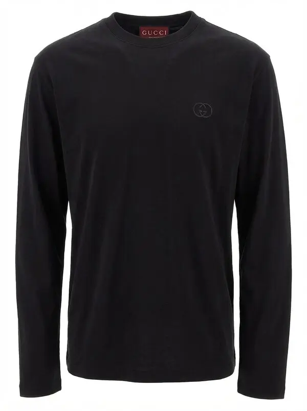 Gucci Logo Embroidered Long-sleeve T-shirt