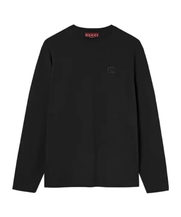 Gucci Logo Embroidered Long-sleeve T-shirt