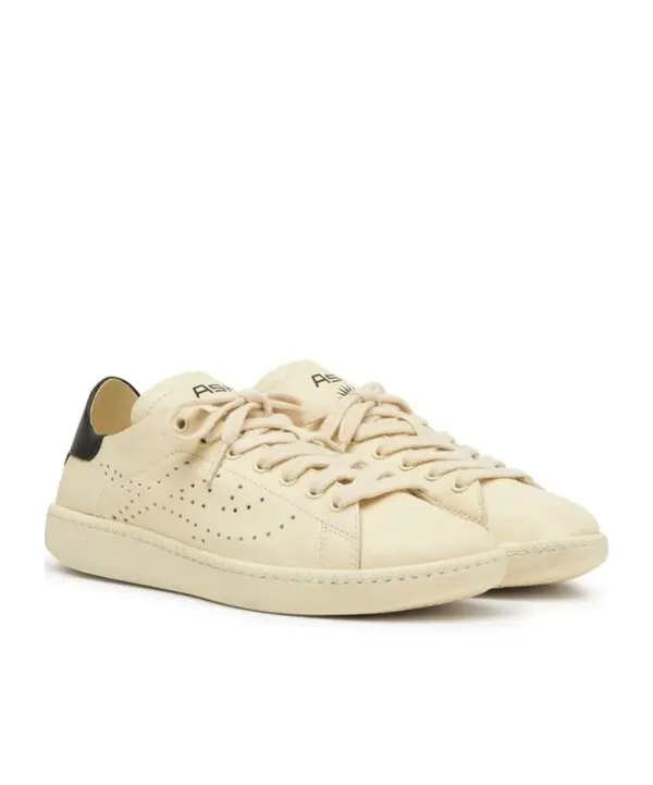 Ash Round Toe Lace-up Sneakers With Perforated Details