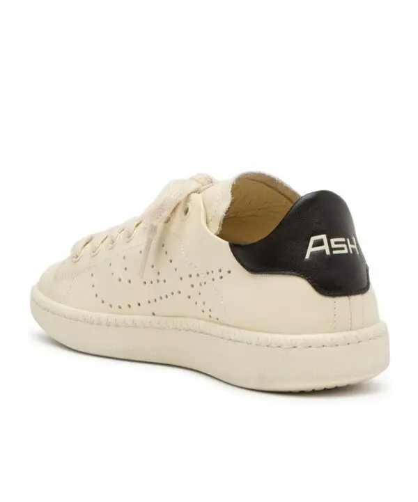Ash Round Toe Lace-up Sneakers With Perforated Details