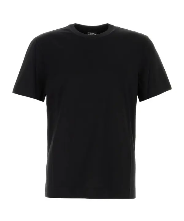 Zegna Short-sleeved Crewneck T-shirt - Black