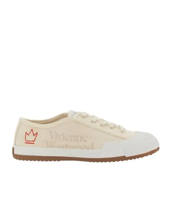 VIVIENNE WESTWOOD Logo Printed Low-top Sneakers - Nude