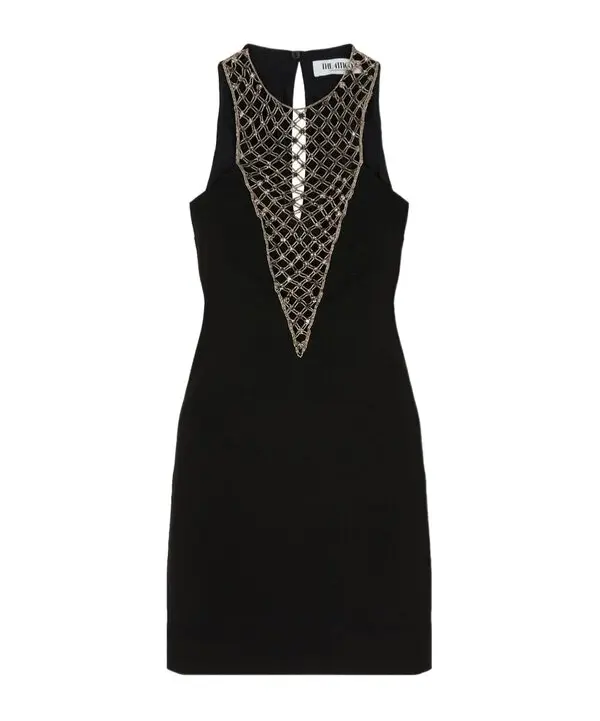 Attico Beaded Sleeveless Mini Dress