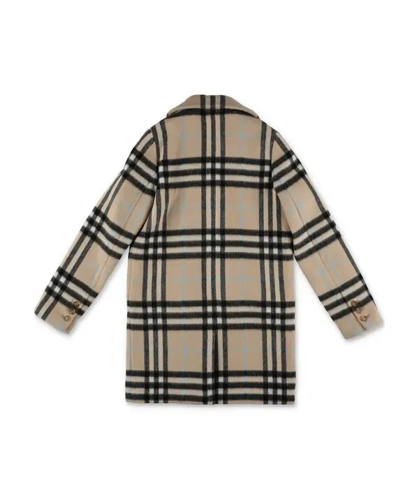 Burberry Check Pattern Tailored Coat