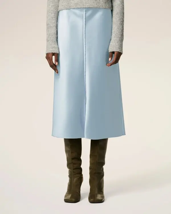 AMI Paris Raw Edge Midi Skirt