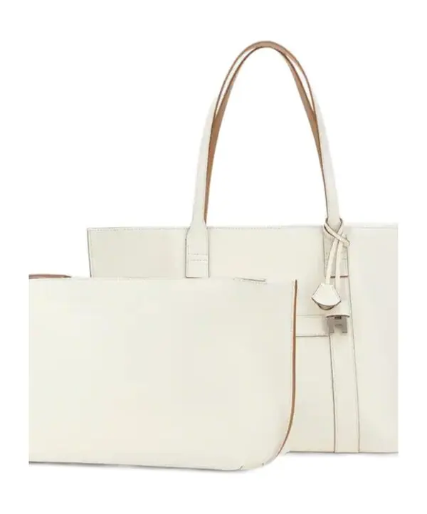 Hogan Hanging Accent Top Handle Bag - White
