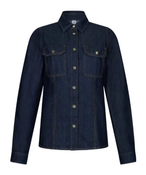 Liu Jo Contrast-stitching Denim Shirt - Classic Wash