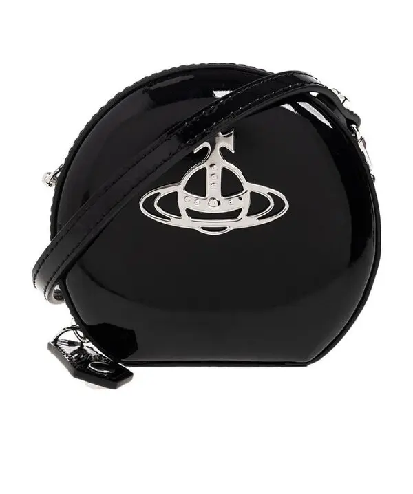 VIVIENNE WESTWOOD Orb Plaque Leather Satchel Bag