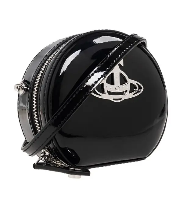 VIVIENNE WESTWOOD Orb Plaque Leather Satchel Bag