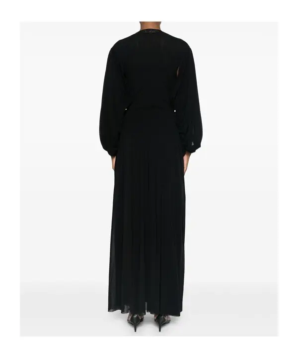 Philosophy Di Lorenzo Serafini V-neck Maxi Dress With Puff Sleeves