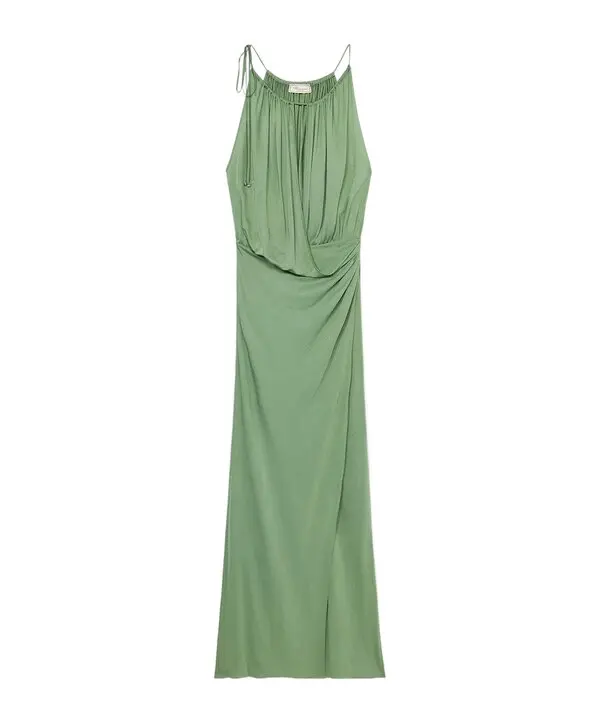 Blumarine Draped Long Jersey Maxi Dress