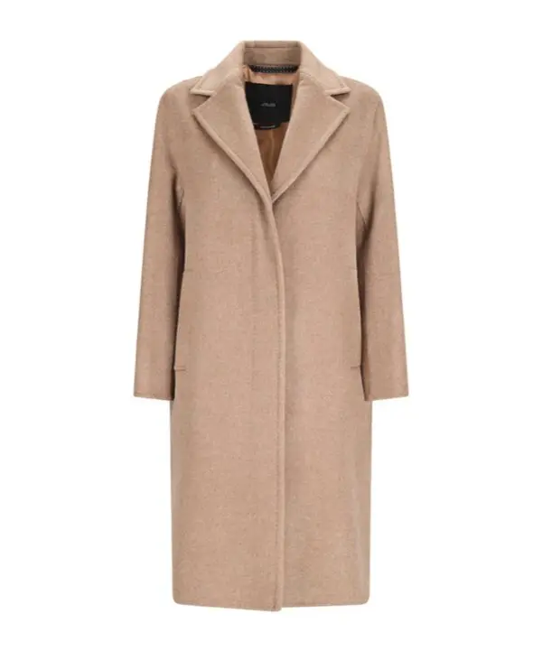 Max Mara Ardenne Long Coat - Nude