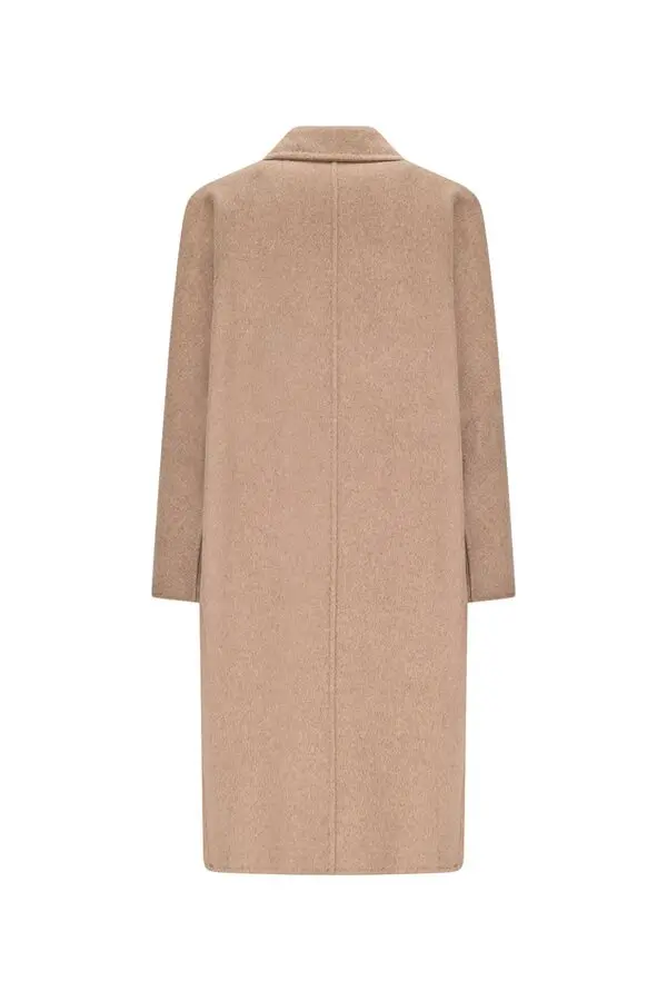 Max Mara Ardenne Long Coat - Nude