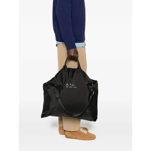 A.p.c. Logo Printed Zip-up Messenger Bag