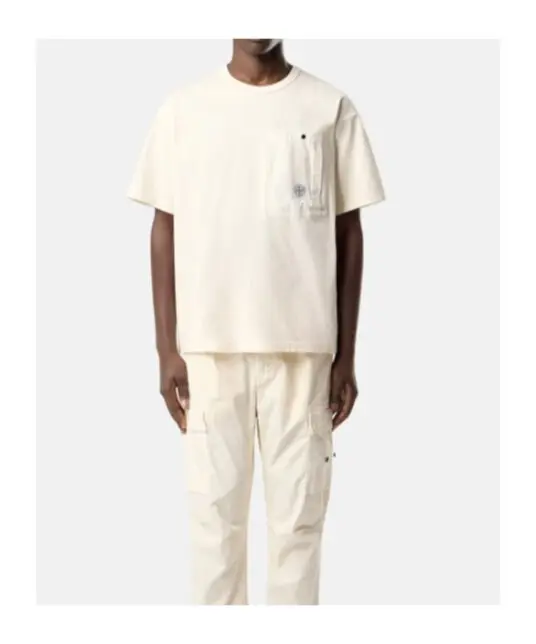 Stone Island Regular-fit T-shirt With Chest Pocket - Ivory