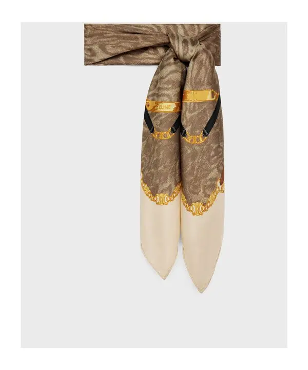 Celine Square In Leopard Silk Twill